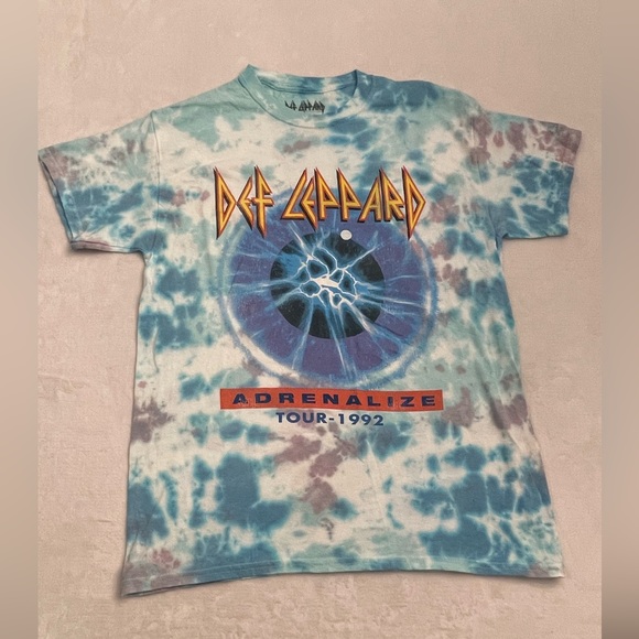 Def Leppard | Shirts | Def Leppard Adrenaline Tour Tyedye Tshirt Mens ...